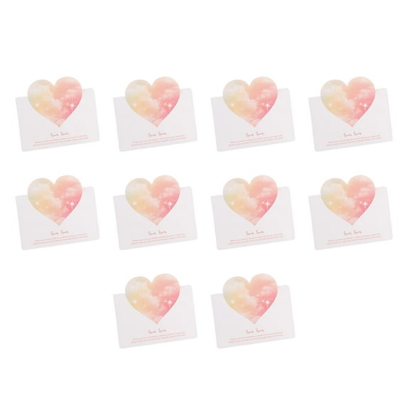 10Pcs Valentine's Day Message 3D Cards Heart Pattern Greeting Cards ...