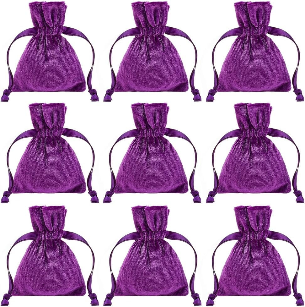 10Pcs Velvet Drawstring Bags 3.5x2.8 Inch Velvet Drawstring Bags for ...