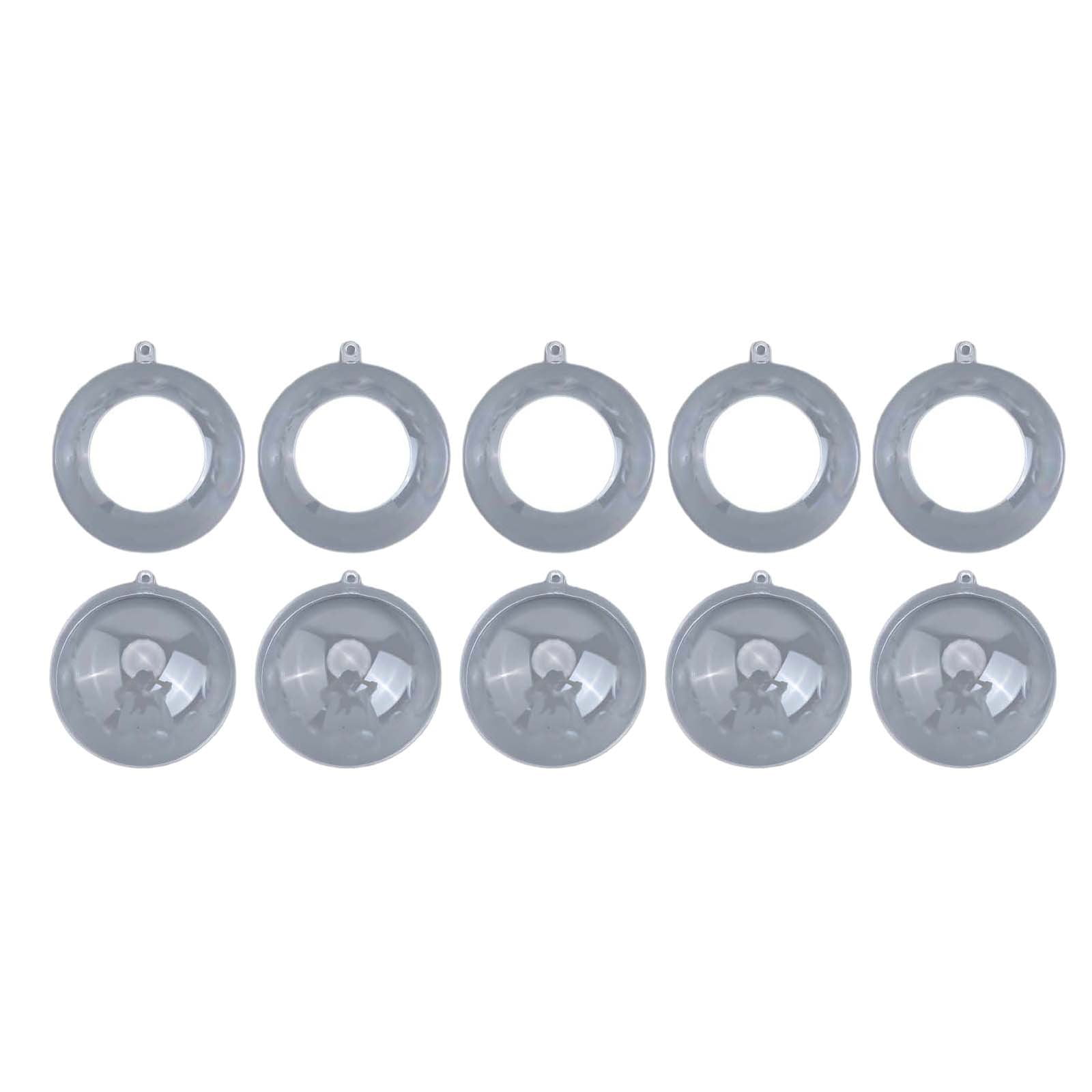 10Pcs Versatile Transparent Acrylic Open Balls For Holiday Crafts And ...