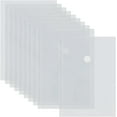 10Pcs Vertical Plastic Envelopes with Snap Closure Reusable Stamp ...