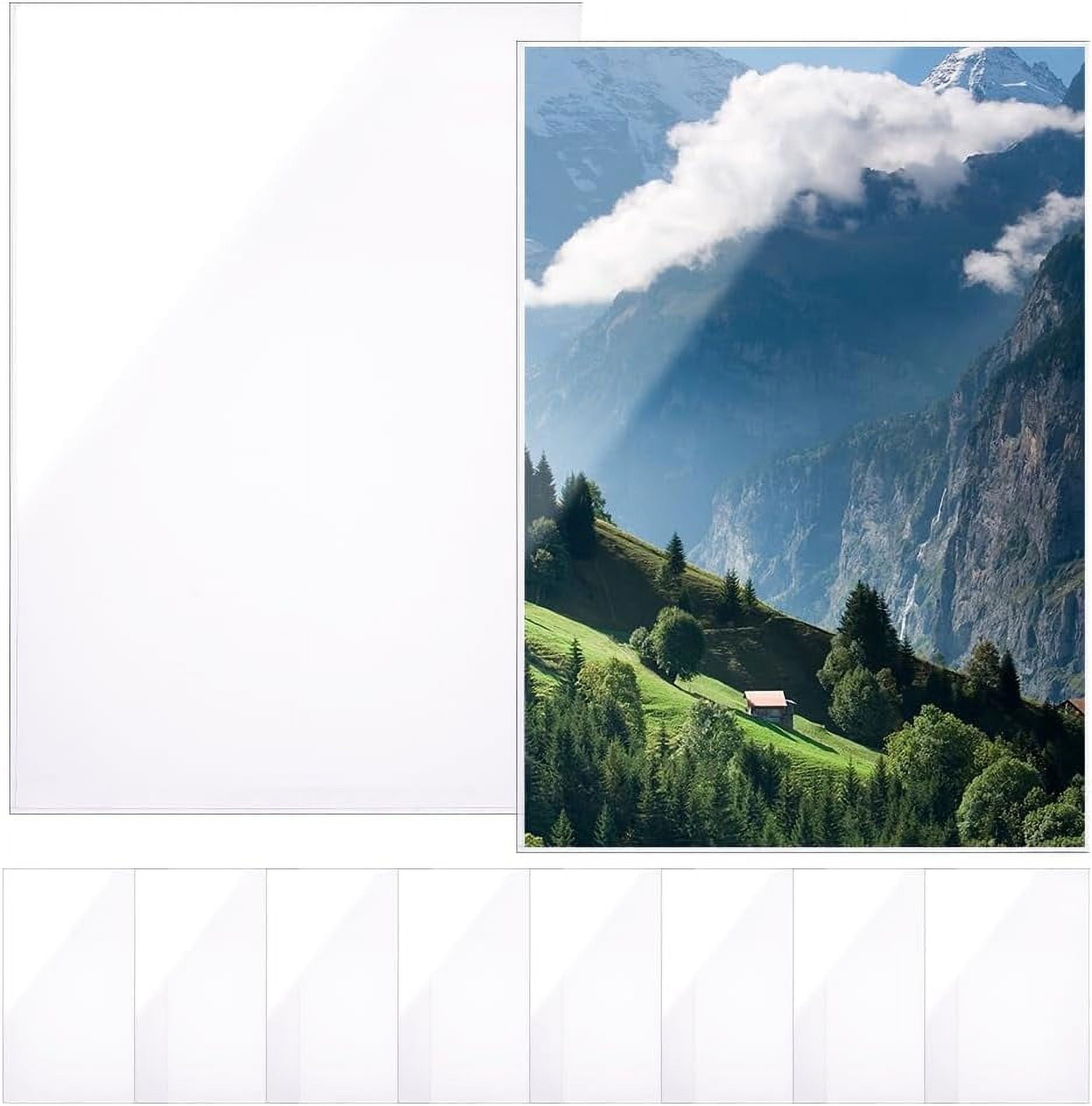 10Pcs Vertical Rigid Print Protector 17x12 Inch Waterproof Clear Rigid ...