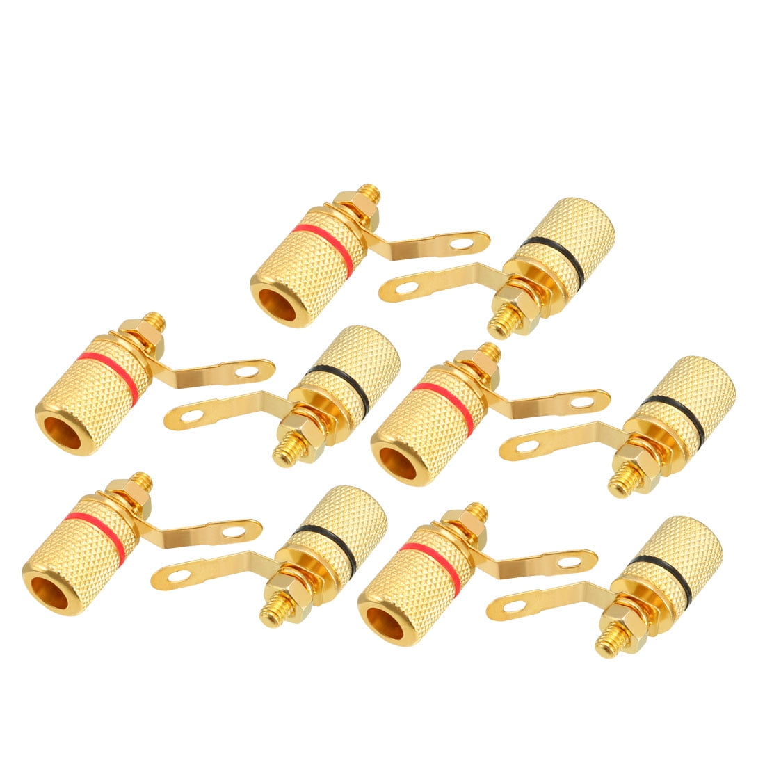 10Pcs Video Speaker Terminal Connectors Binding Post 4mm Banana Jack ...