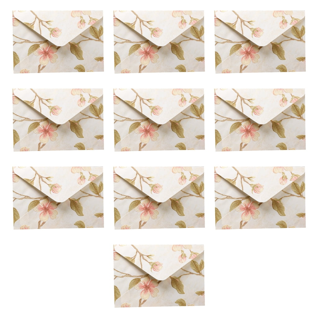 10Pcs Vintage Flower Envelopes 6x4Inch Folding Envelopes Invitation ...