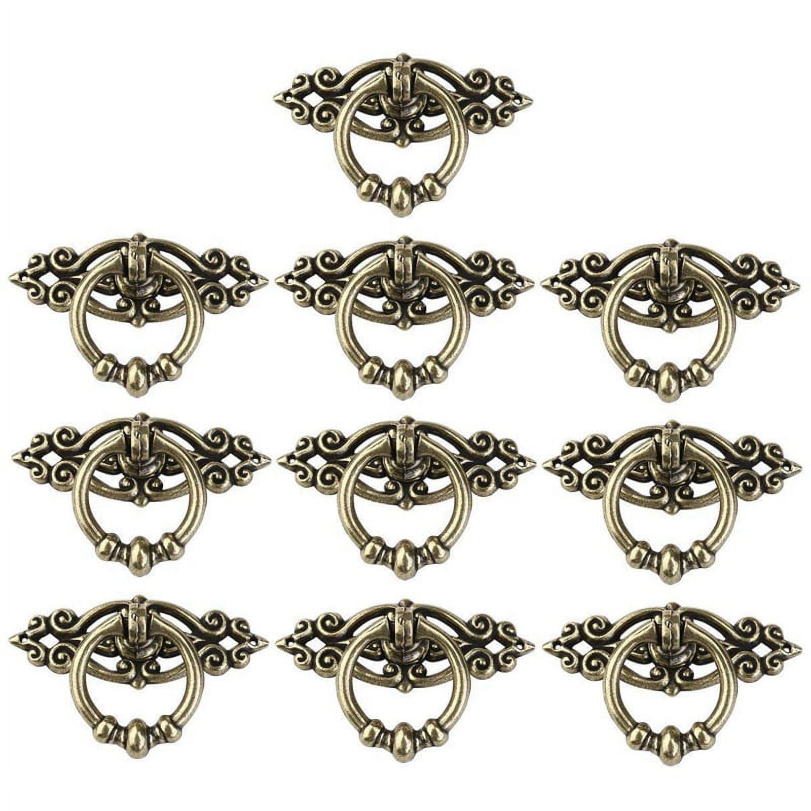 10Pcs Vintage Kitchen Cabinet Cupboard Dresser Door Drawer Ring Pull ...