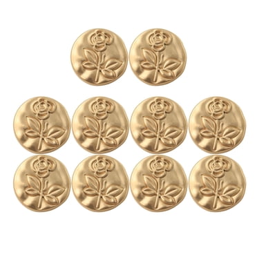 5 PCS Vintage Gold Women's Buttons for Clothing Decoration Metal Coat ...