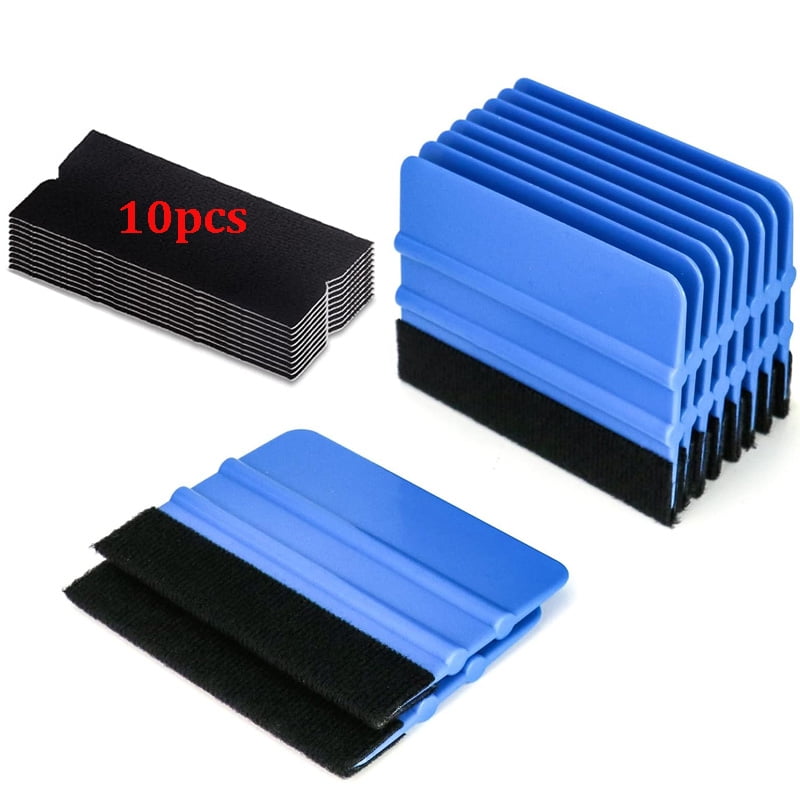 10Pcs Vinyl Squeegee with 10Pcs Squeegee Felt Fabric for Tint Film ...
