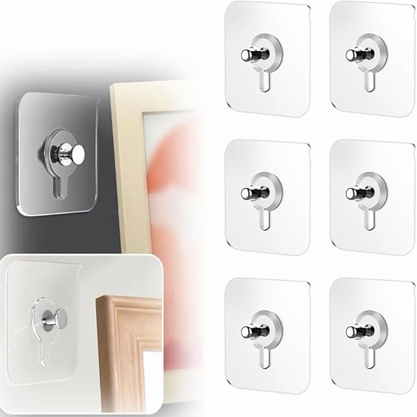 10Pcs Wall Mount Hooks, Strong Adhesive, No Drilling, For Kitchen ...