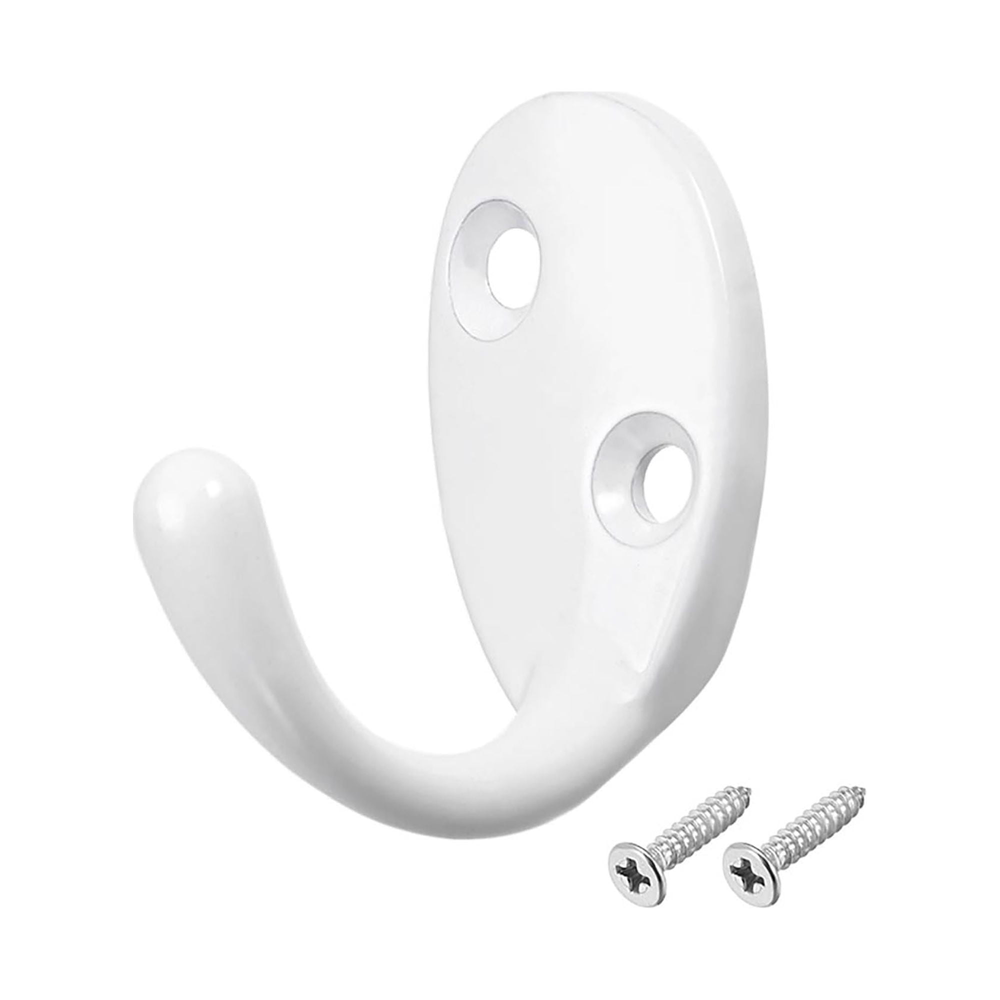 10Pcs Wall Mounted Hook Robe Hooks Single Coat Hanger Hanging, Zinc ...