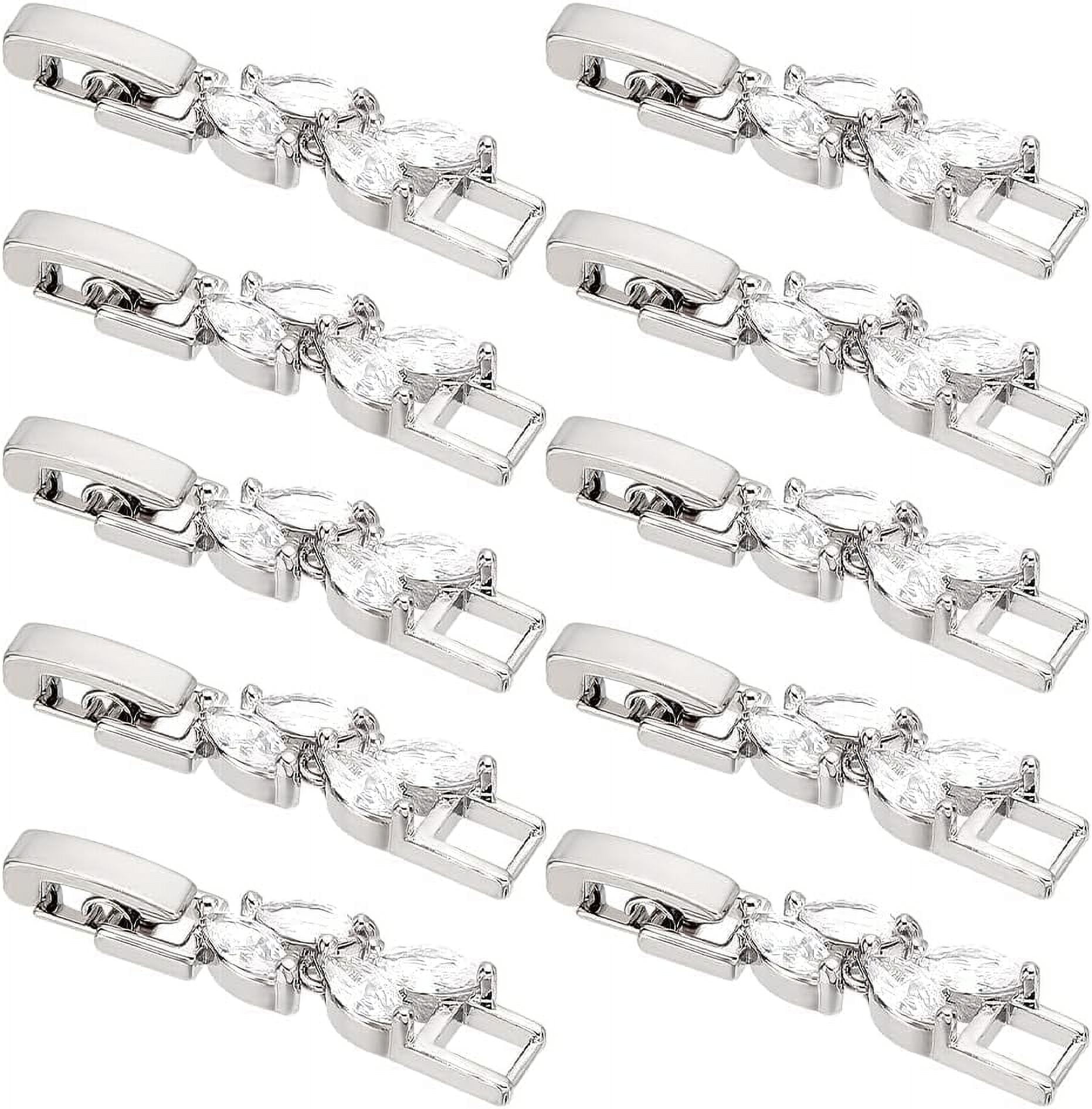 10Pcs Watch Band Clasp Fold Over Extension Clasp Platinum Watch ...