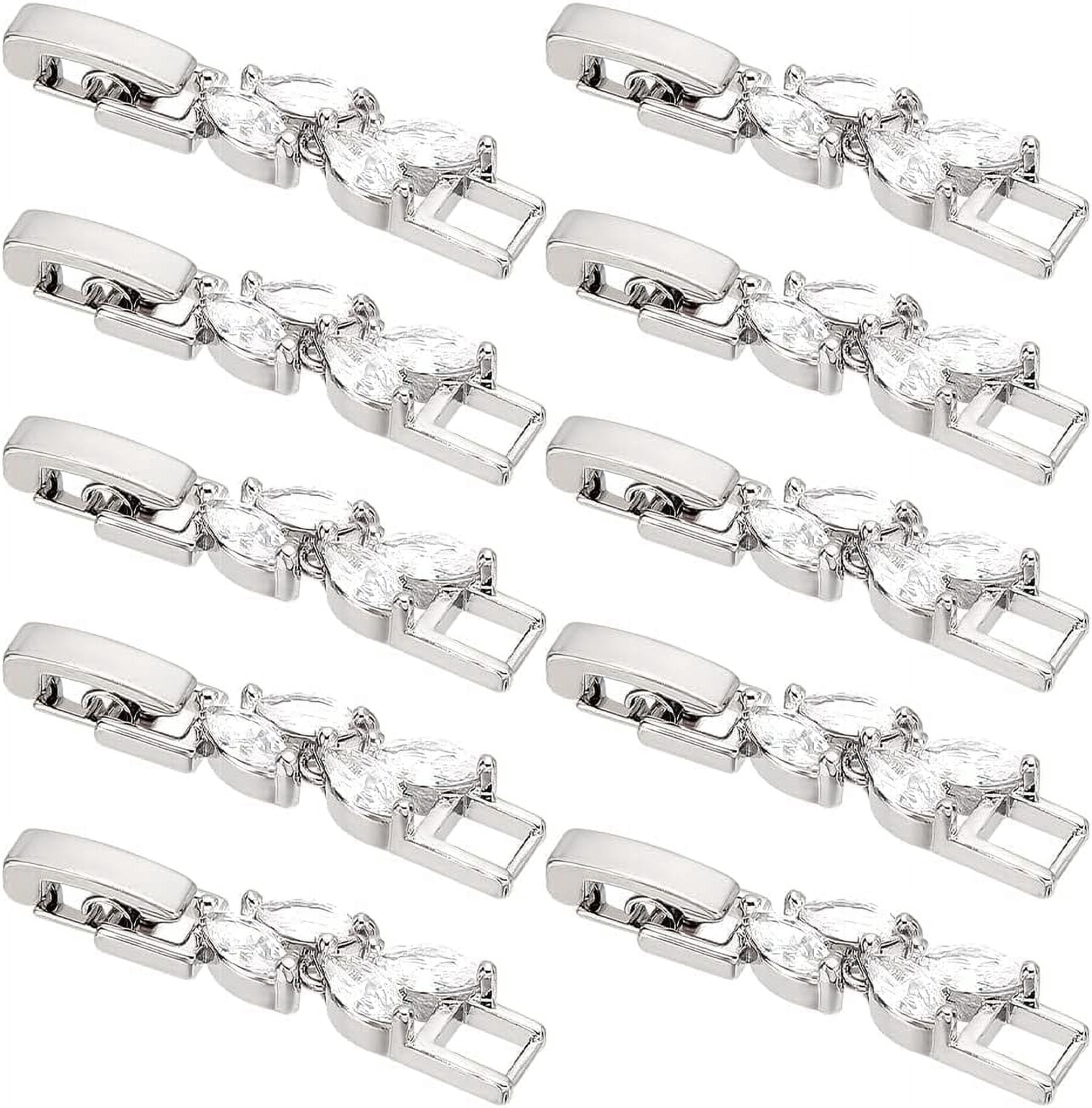 10Pcs Watch Band Clasp Fold Over Extension Clasp Platinum Watch ...