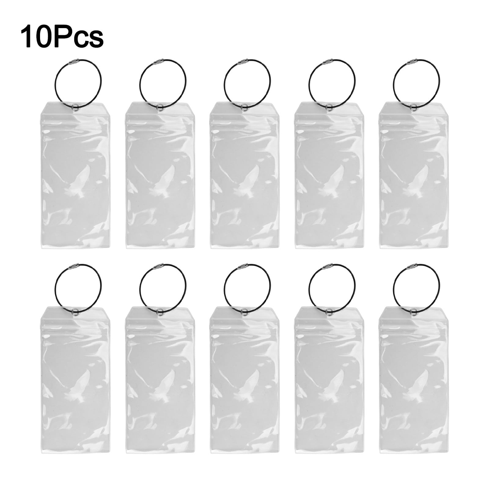10Pcs Waterproof Tags Holder for Luggage,work tag,Transparent with ...