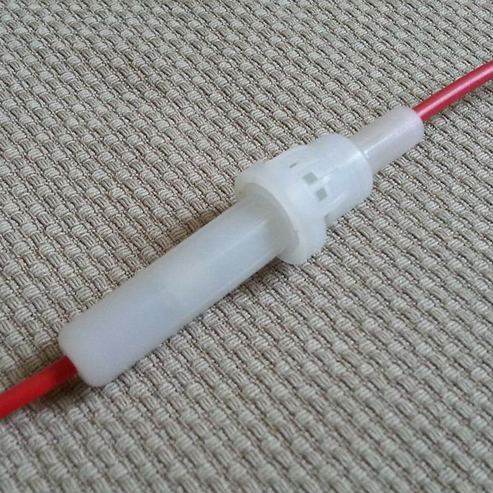 10Pcs White Agc Glass Inline Fuse Holder Quick Connect Cable Socket For ...