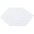 10Pcs White Pure Cotton Handkerchiefs Soft Fabric Pocket Square Towel ...