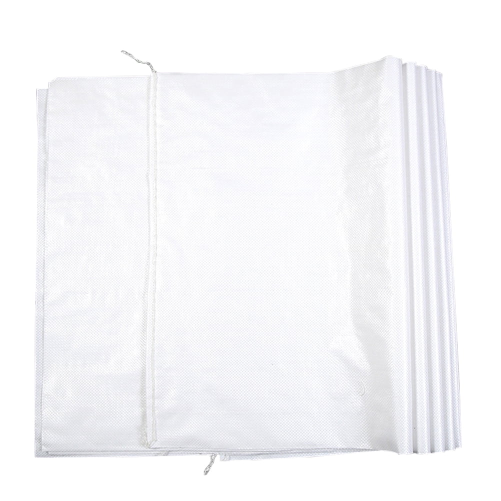 10Pcs White Woven Bag Gunny Sack Sand Bags Plastic Snakeskin Bag For ...