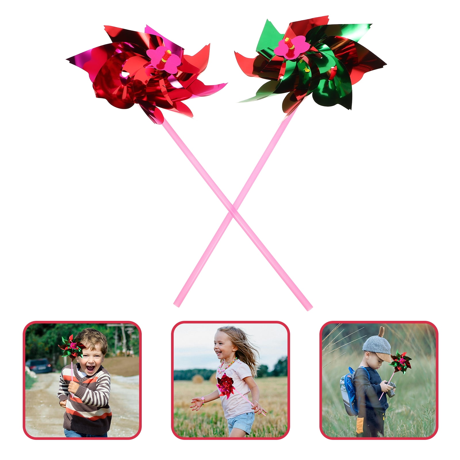 10Pcs Windmill Pinwheel Wind, Kids Colorful Whirl Pinwheels Prop DIY ...