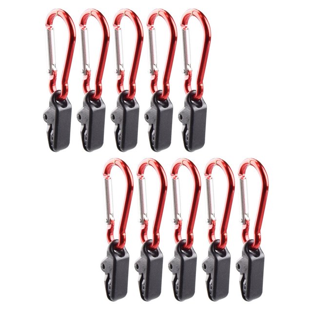10Pcs Windproof Awnings Fixing Clamps with Carabiner Camping Canopy ...
