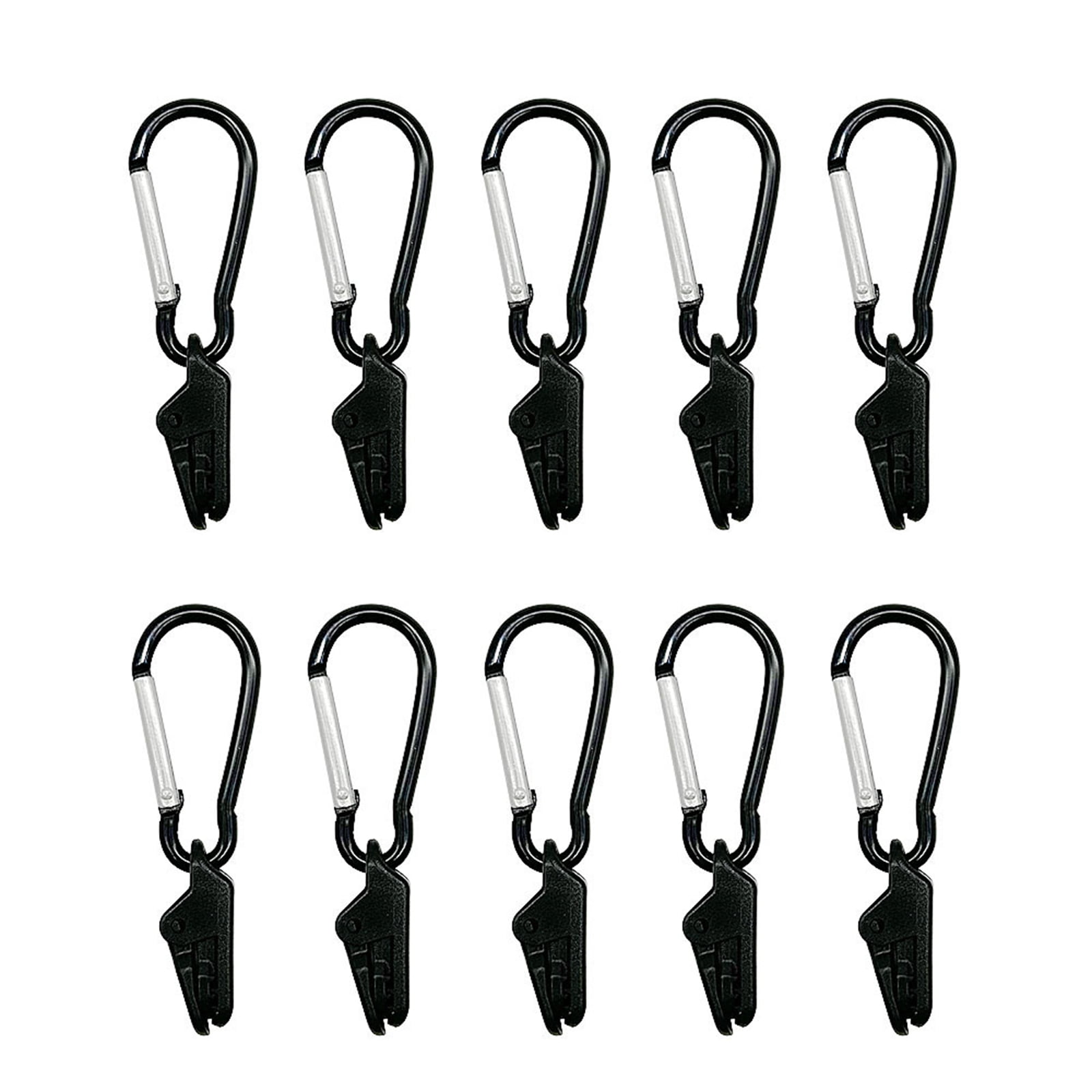 10Pcs Windproof Tarpaulin Awning Clips Tighten Lock Grip with Carabiner ...