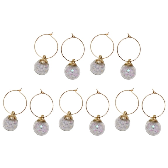 10Pcs Wine Glass Charm with Rings for Wine Cocktail Party Supplies ...
