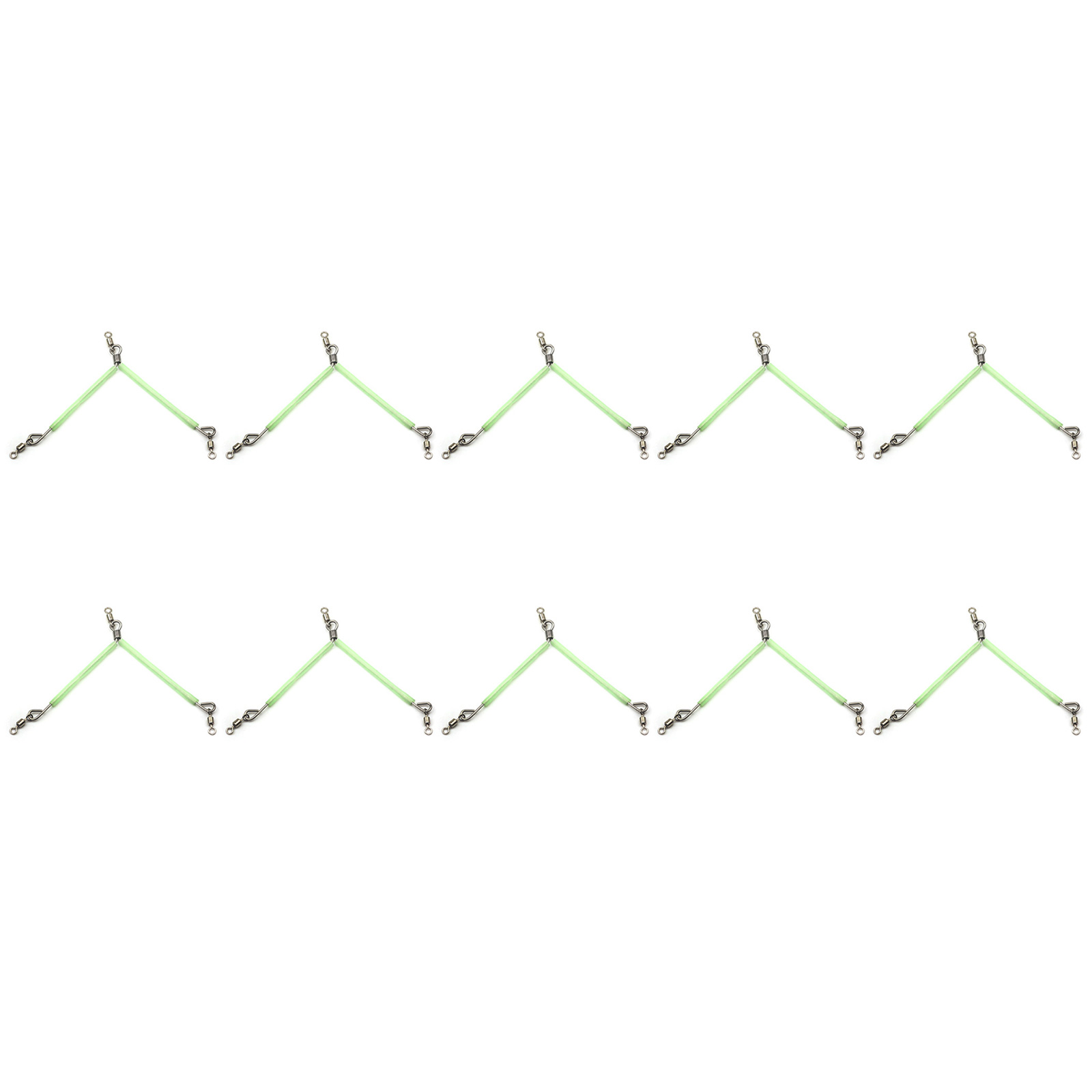 10Pcs Wire Fishings Leader Luminously Tube Balance Bracket AntiTangle ...