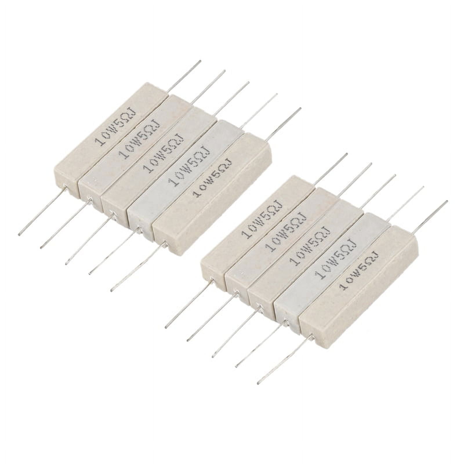 10Pcs Wirewound Ceramic Cement Resistor 5 Ohm 10W Watt 5% - Walmart.com