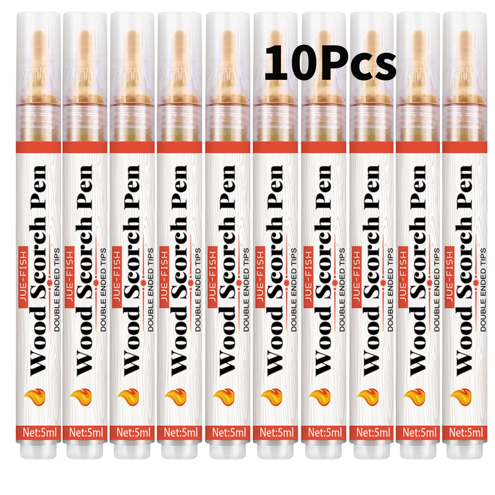 10Pcs Wood Burning Pen, DIY Burning Tool Kit Craft Set, Charring Pen ...