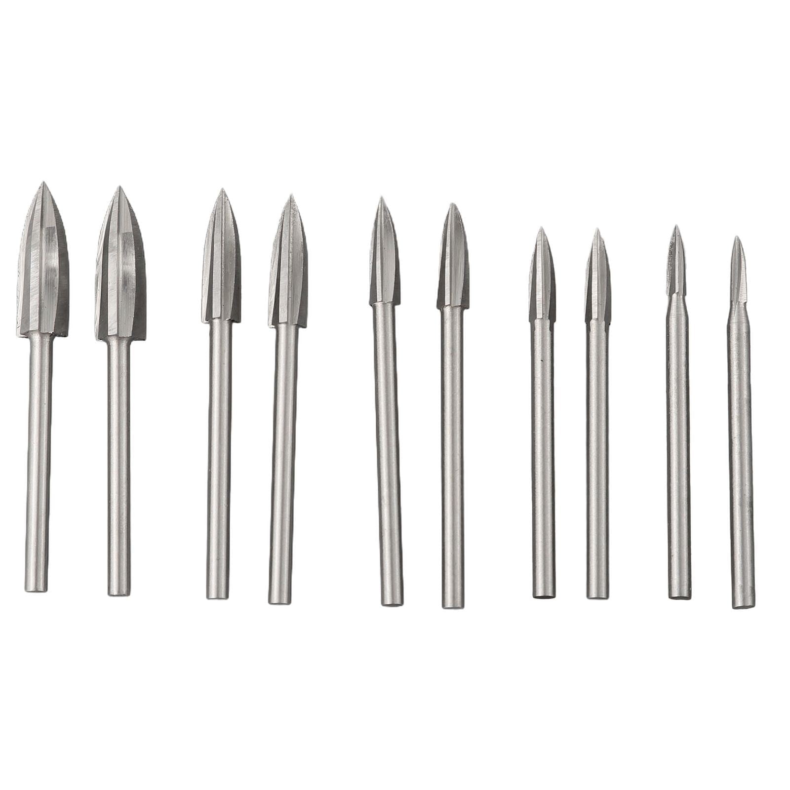 10Pcs Wood Carving Drill Bits Set for Dremel Rotary Tool Engraving ...