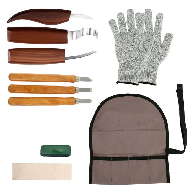 10Pcs Wood Carving Tool Kit Ergonomic Wood Whittling Knife Set DIY ...