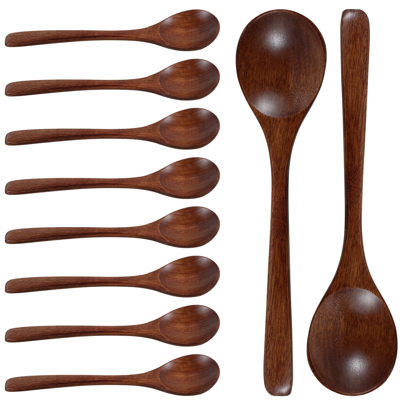10Pcs Wooden Spoons for Honey 7.08 Inch Wooden Honey Spoons Round Mouth ...