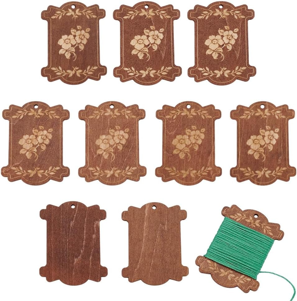 10Pcs Wooden Thread Winding Boards Embroidery Floss Bobbins Flower ...