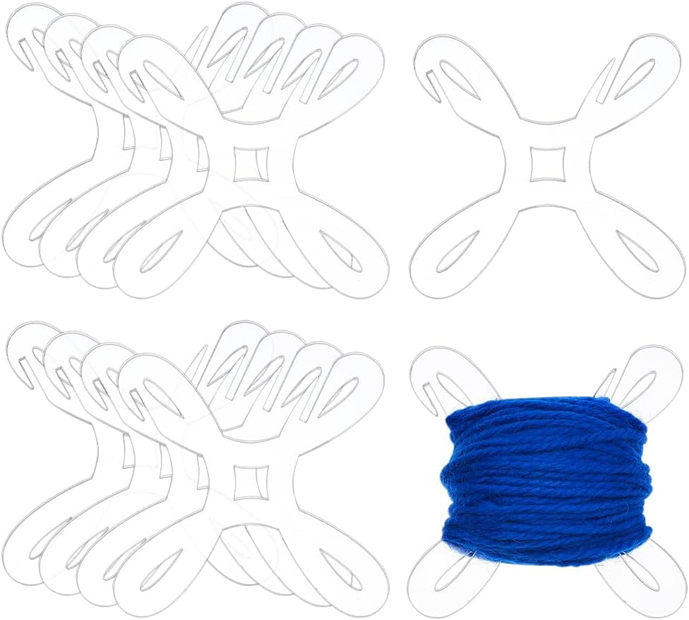 10Pcs Yarn Bobbins, Clear Acrylic Yarn Winder Cross Stitch Bobbin ...