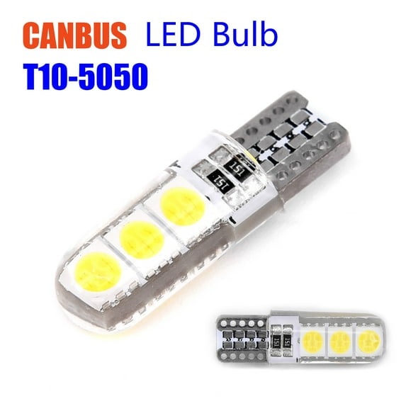 10PCS for T10 194 for T10-5050-6Smd Silicone Shell Canbus Car Led Side Wedge Lights - Walmart.com
