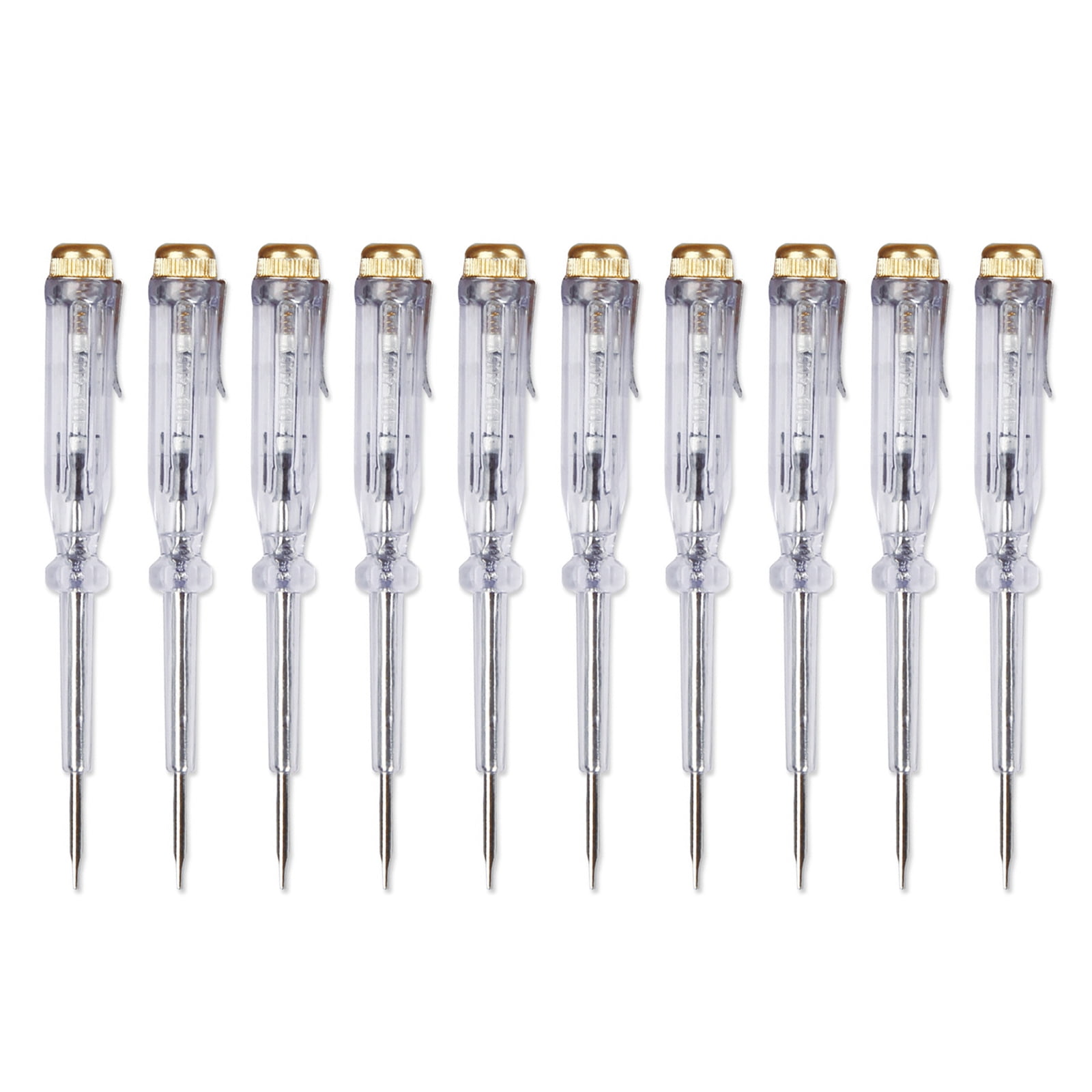 10Pcs/lot AC/DC100-500V Voltage Tester Slotted Screwdriver Electric ...