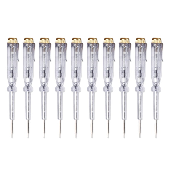 10Pcs/lot AC/DC100-500V Voltage Tester Slotted Screwdriver Electric ...