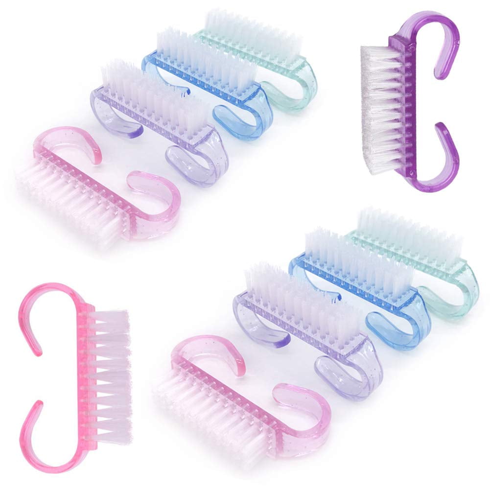10Pcs/lot Nail Brush Cleaning Remove Dust Powder Handle Colorful Nail ...