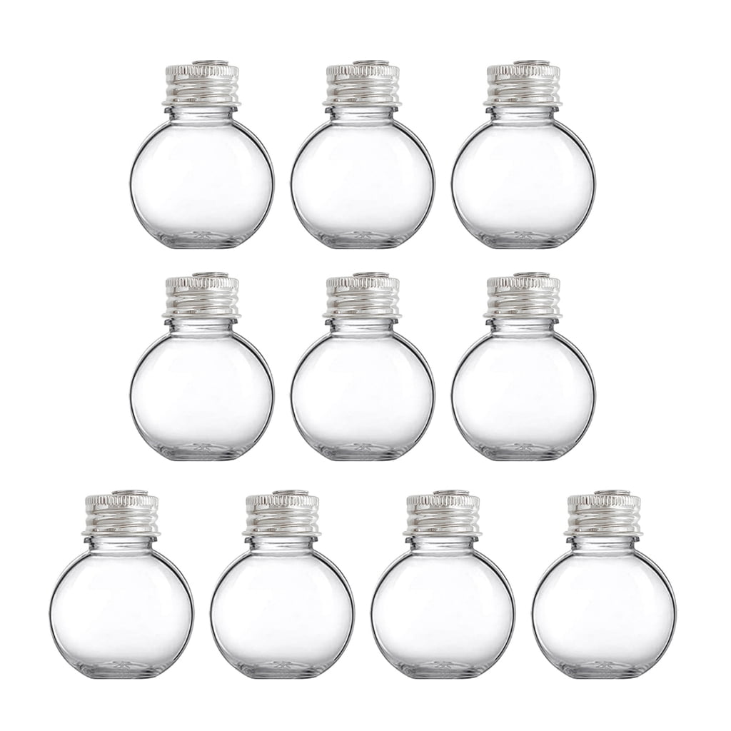 10Pcs/set 50ml Clear Empty Christmas Bauble Fillable with Removable ...
