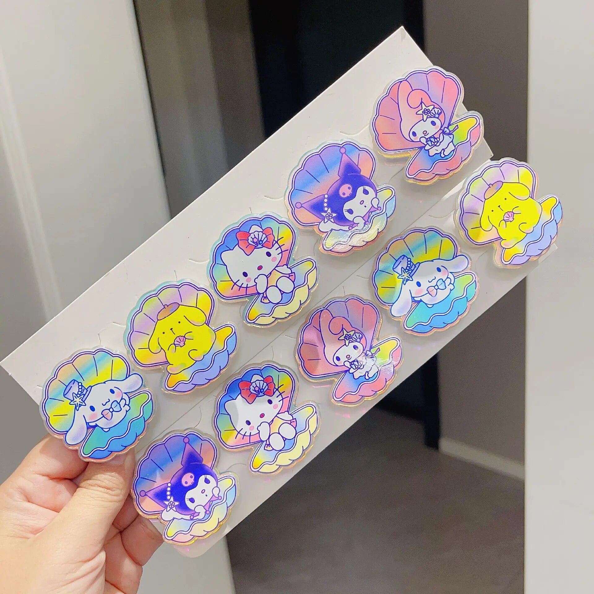 10Pcs/set Kawaii Sanrios Anime Kuromi Cartoon Hairpins Sweet Clips ...