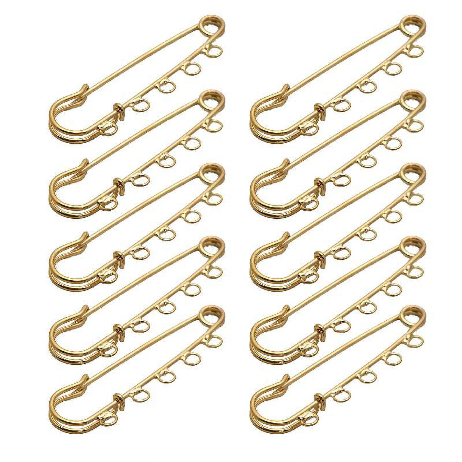 10Pcs/set Safety Brooch Pins 5 Holes for Kilts Knitted Fabric Craft ...