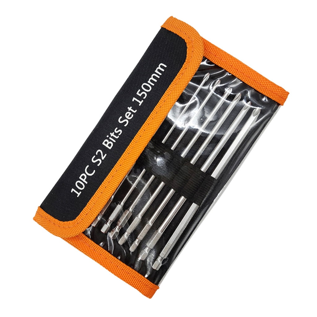 10Piece Industrial Grade Screwdriver Bit and Wrench Set with Magnetic ...