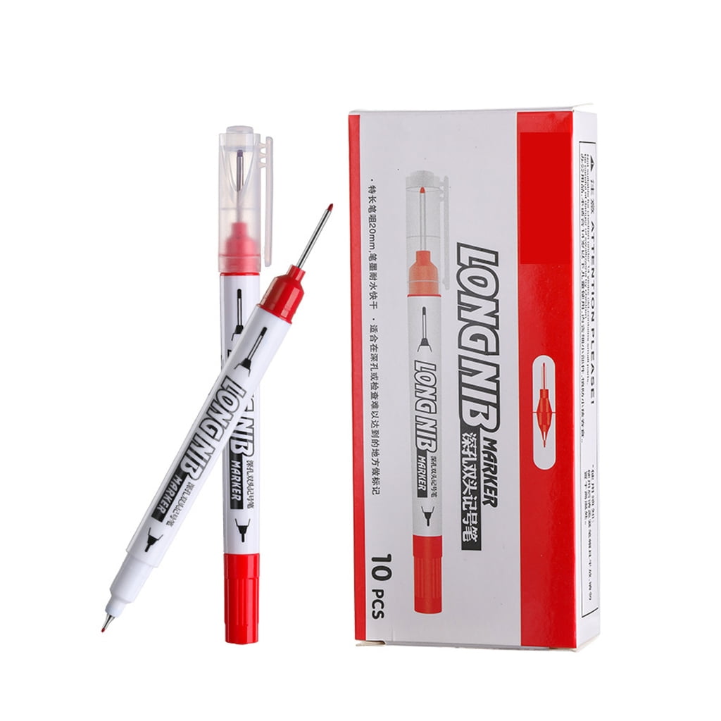 10Piece Set Double Ended Markers Pen Fine and Chisel Tips for Writing ...
