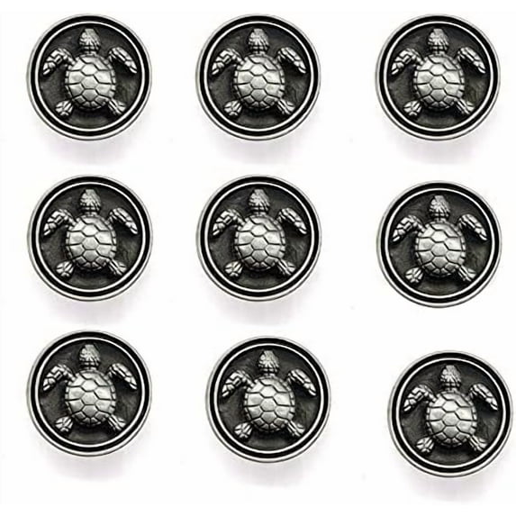 10Piece Turtle Kitchen Cabinet Knobs Beach Ocean Theme Home Decorative Handles Ancient Tin ...