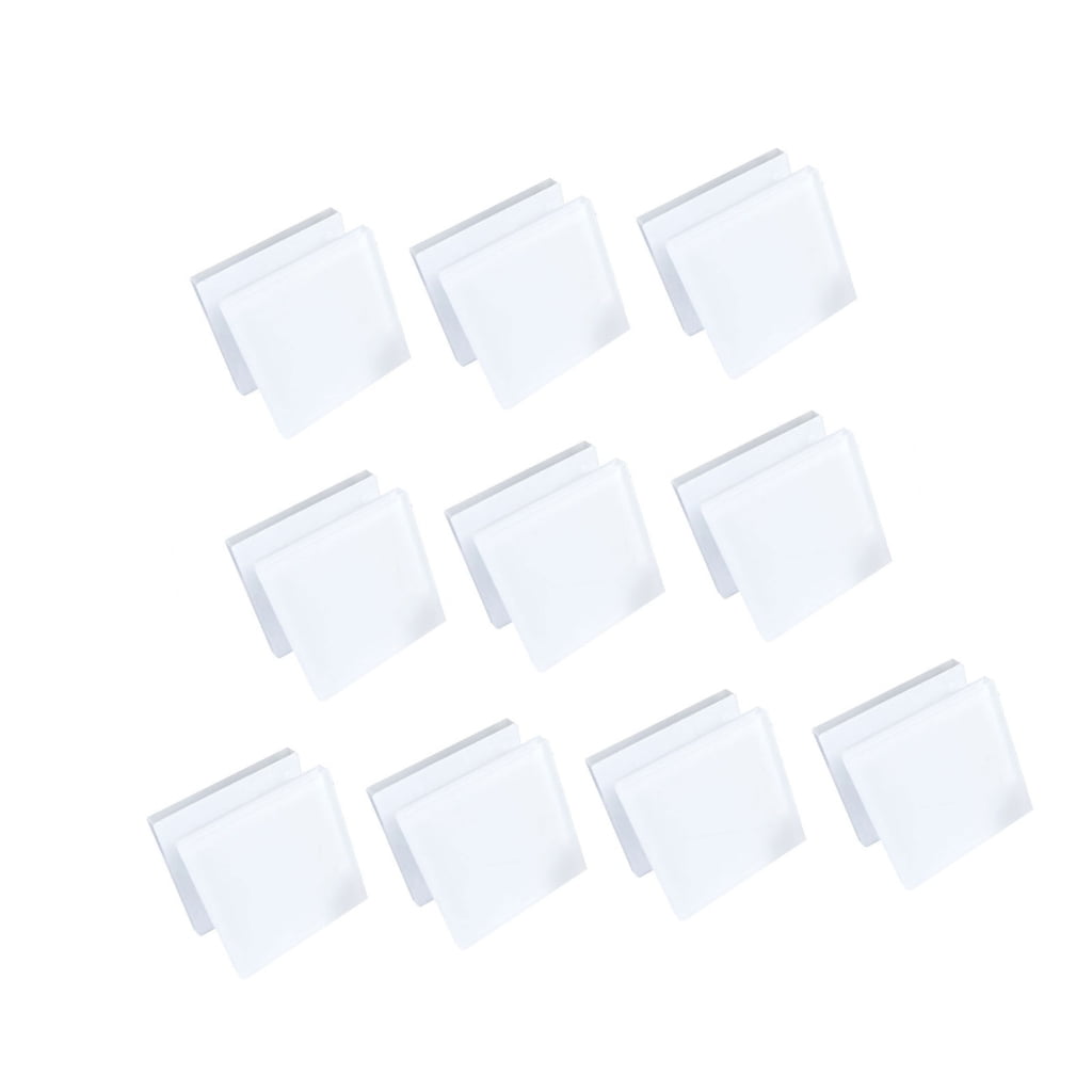 10Pieces 30x30mm Clear Acrylics Clip for Heat Transfer Adhesive Wall ...