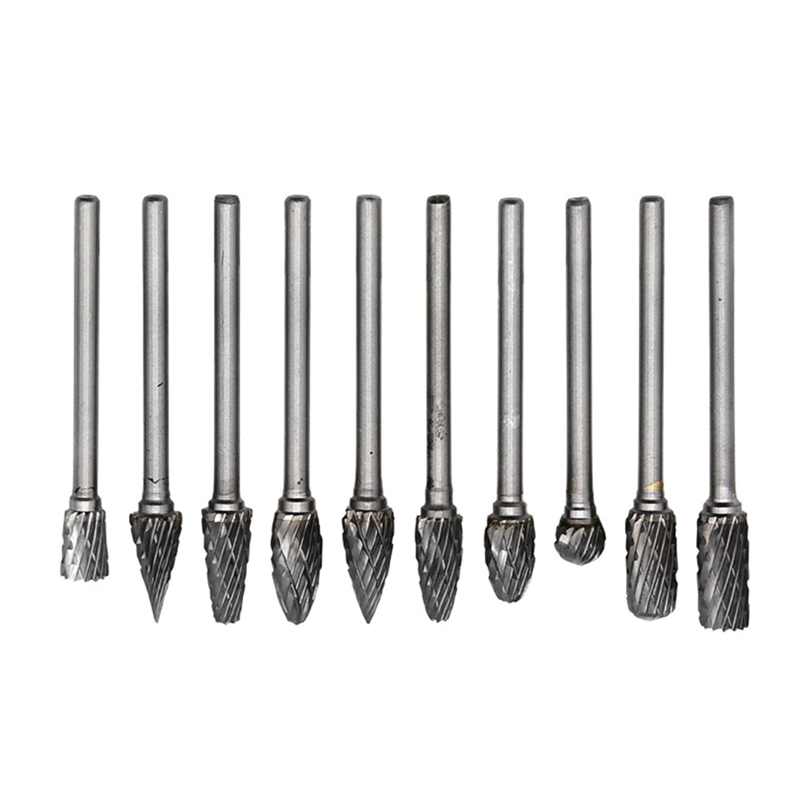 10Pieces Alloy Steel Rotary Burrs with Double Cut Design Grinding Head ...