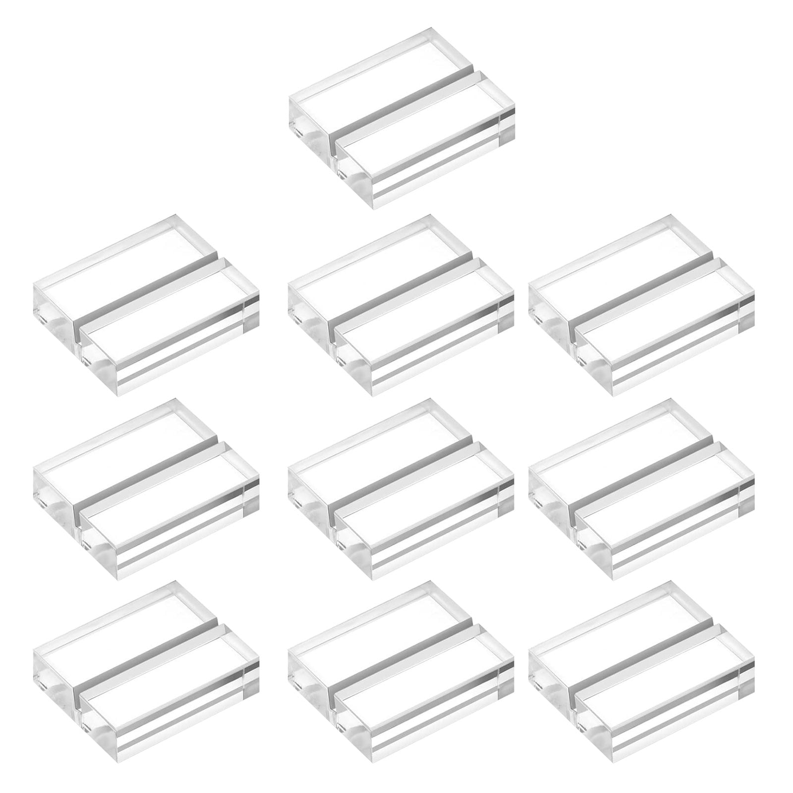 10Pieces Clear Table Number Holders Small Sign Display Stand Acrylic ...