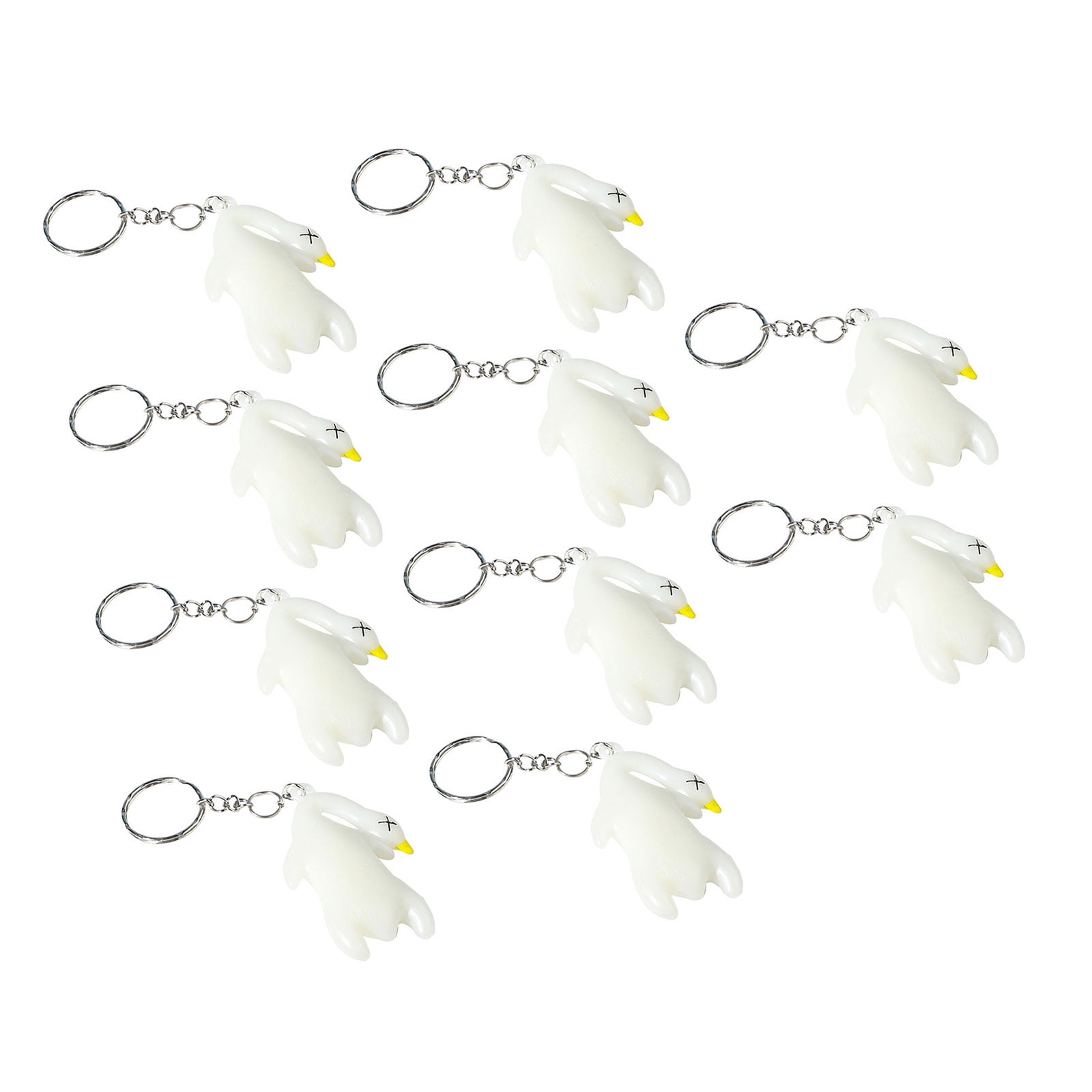10Pieces Creative Roast Duck Decorations Keychain Pendant Plastic ...