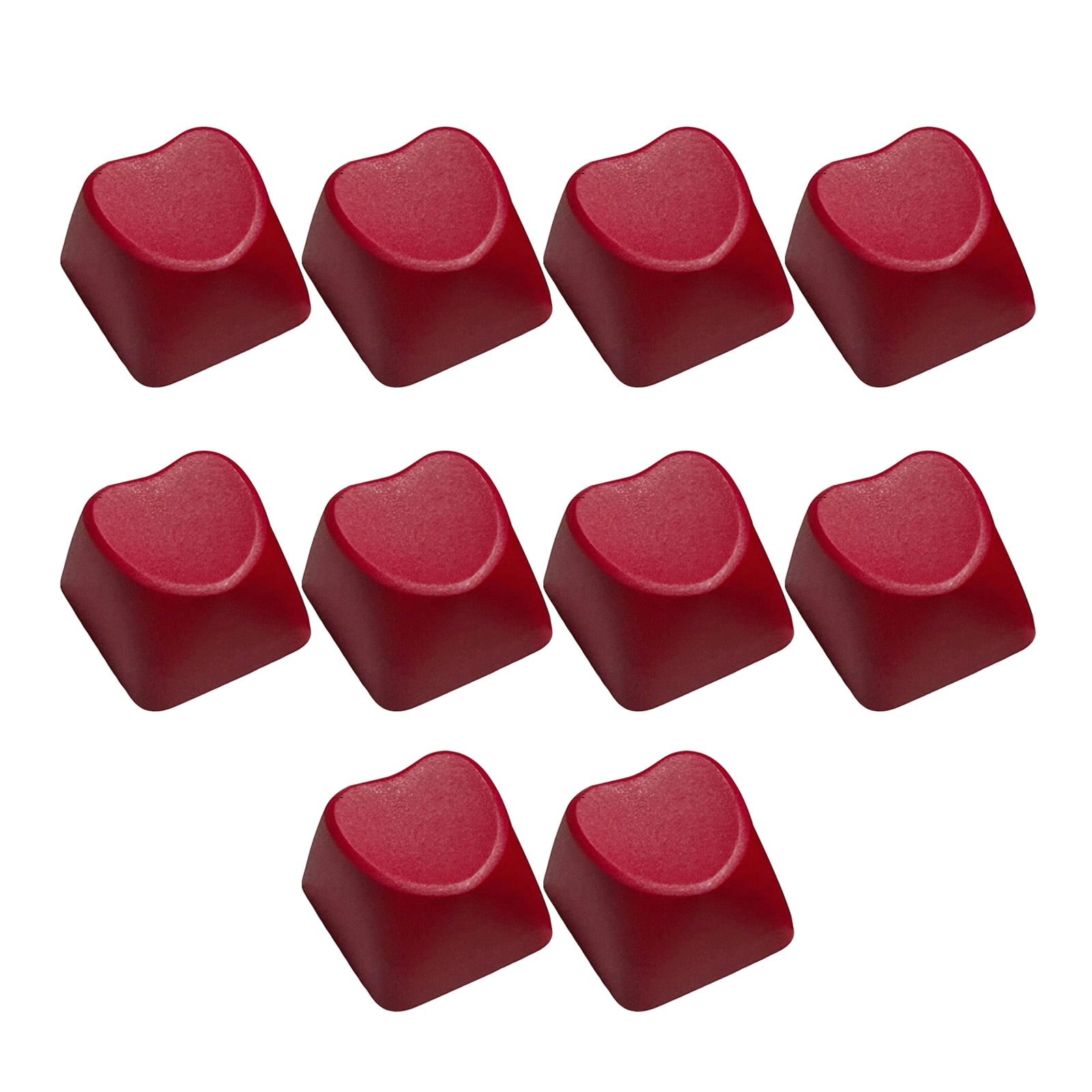 10Pieces Heart Shaped Keycaps 1U Layout For Mechanical Keyboards Keycap ...