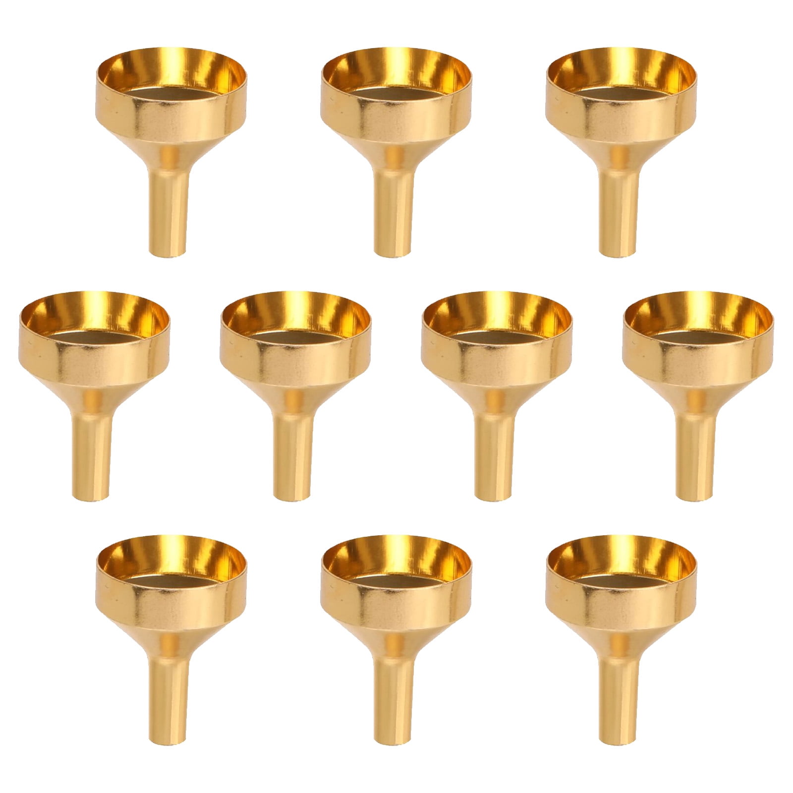 10Pieces Small Metal Funnel Filling Funnel Liquid Funnel Suitable for ...