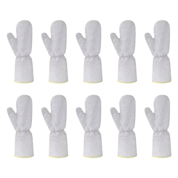 10Pieces Steel Wire Cleaning Gloves with Extended Long Design for Safe ...