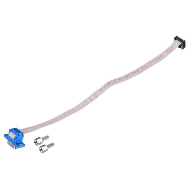 10Pin Flat Ribbon Cable Grey DB9 Male to FC-10P 2.54mm Pitch 30cm ...