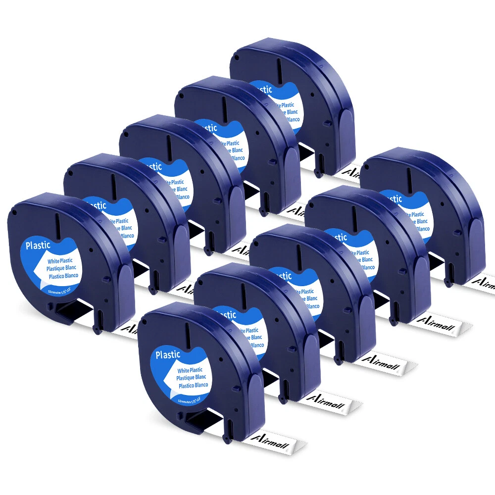 10Pk Compatible Dymo Letratag Refill 91331 1/2" White Plastic Label ...