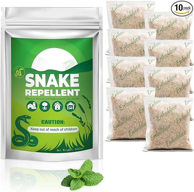 10Pouches Natural Snake Repellent for Yard Powerful, Snakes Repellent ...